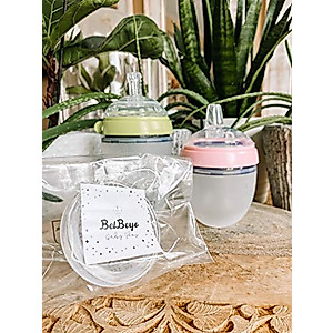 Sippy Spout Nipples for Comotomo Baby Bottle | 2-Count | Soft Spout | Food Grade Silicone | Spill-Proof (Variable Flow)