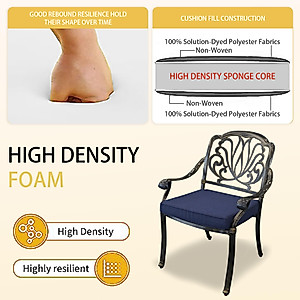 Sunshine Outdoor Patio Cushion Quarry Midnight Outdoor Chair Cushion 20x20 inches with Zipper, Suitable for Patio Furniture and Most Home Depot Furniture 2-Pack