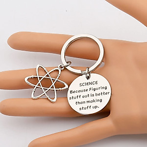 KUIYAI Science Because Figuring Stuff Out Is Better Than Making Stuff Up (stuff up keychain)