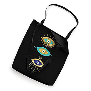 All Seeing Evil Eyes Yellow Eyelashes Curse Protection Tote Bag
