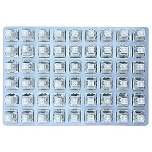 Kailh Box White Switch for Mechanical Gaming Keyboard 3-Pin Plate Mounted/RGB/SMD Waterproof MX Lever Switch (108pcs White Switch)