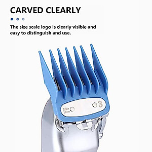 GSKY 8pcs Professional Guide Comb Set for Men's Hair Clippers Replacement, 1.79 X 1.52 Color Accessory Guard Guide Comb is Suitable for Many Men's Hair Clippers