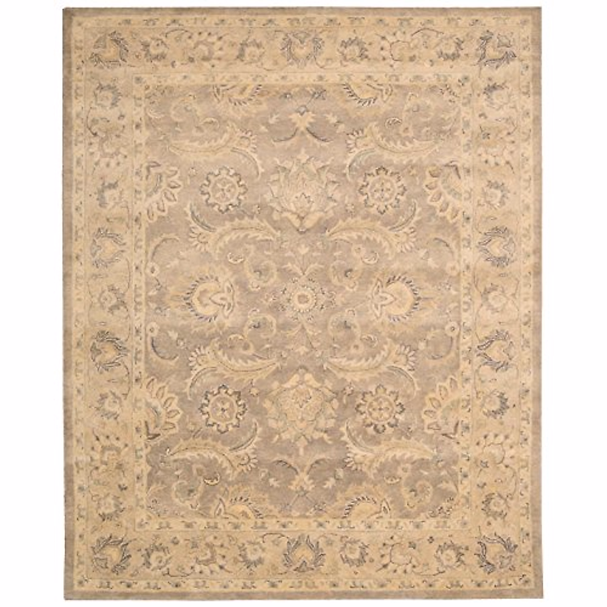 Nourison Jaipur Taupe Rectangle Area Rug, 5-Feet 6-Inches by 8-Feet 6-Inches (5'6" x 8'6")