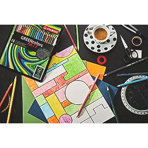 Stabilo Green Color Pencil Wallet , Set of 24 , Multicolored