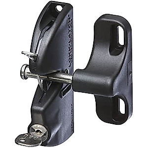 National Hardware V6201 LTCH BLK N346-201 4-9/16" LokkLatch Automatic Keyed Gate Lock Latch in Black