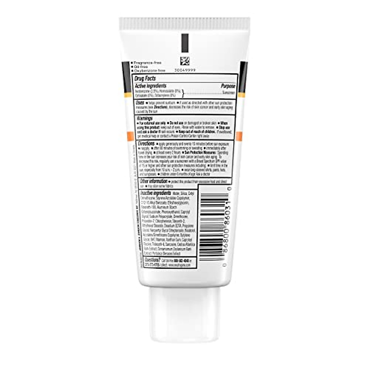 Neutrogena Clear Face Liquid Sunscreen for Acne-Prone Skin, Broad Spectrum SPF 30 Sunscreen Lotion with Helioplex, Oxybenzone-Free, Oil-Free, Fragrance-Free; Non-Comedogenic, 3 fl. oz