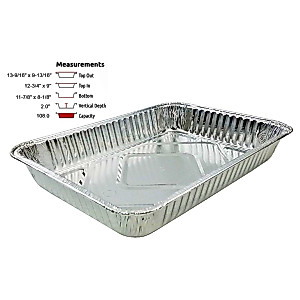 Handi-Foil 13" x 9" Oblong Aluminum Foil Disposable Cake Pan - REF # 394 (Pack of 12)
