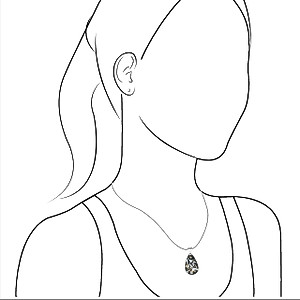 Starborn Sericho Pallasite Meteorite Pear Pendant Sterling Silver