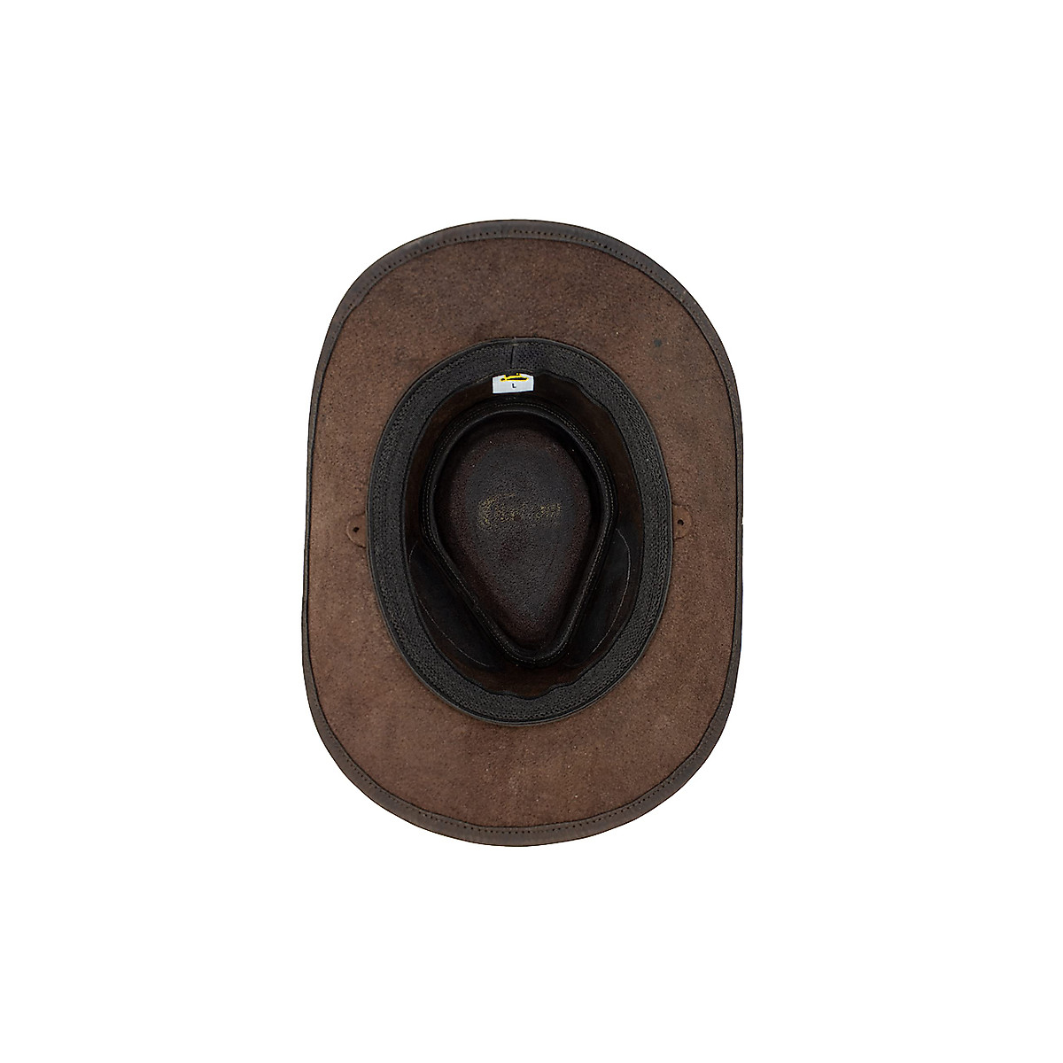 HADZAM Block Made of Grain Leather Cowboy hat for Men & Women Shapeable into Outback hat Great for Western Vintage Looks. Red Brown