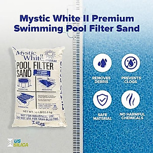 Mystic White II Swimming Pool Filter Sand - 50lb Bag