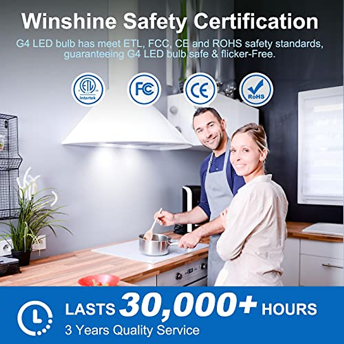 winshine G4 LED Bulb 12V AC/DC, 5000K Daylight, 20/35W Halogen Equivalent, Bi-pin Base LED Landscape Light Bulbs, 2W T3 JC Type Light Bulbs For Under Cabinet, Counter, 360° CRI85+ Non-dimmable 10 Pack