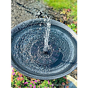 Solar Fountain, Solar Powered Bird Bath Fountain Pump with 4 Nozzles 1.4W Solar Panel Kit Water Pump, Outdoor Watering Submersible Pump for Pond, Pool, Garden, Fish Tank