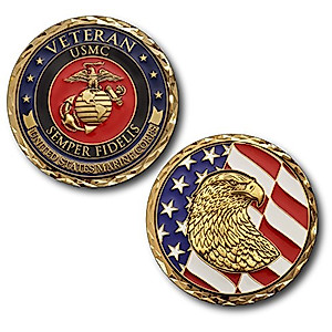 Armed Forces Depot USMC U.S. Marine Corps Veteran Challenge Coin