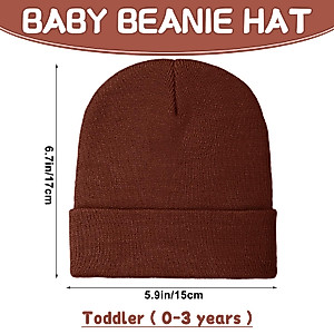 SATINIOR 4 Pieces Spring Baby Beanies Hats 0-36 Months for Unisex Spring Toddler Beanies Girl Boy Hat Warm Cap for Baby(Gray, Khaki, Army Green,Coffee)