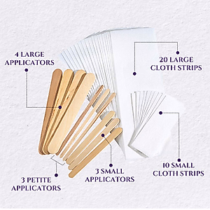 Satin Smooth Natural Muslin Epilating Strips & Applicators Kit, 2 packs