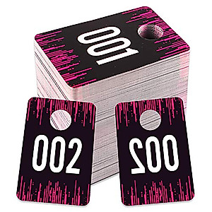 FaCraft Live Number Tags,001-100 Number Tags for Live Sales