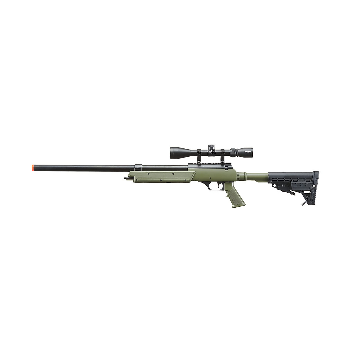 Powerful MB13 APS SR-2 Metal Bolt Airsoft 450 FPS Single Bolt Action Sniper Rifle with 3X Scope, Speed Loader and 0.20g 6mm BBS, Color Green