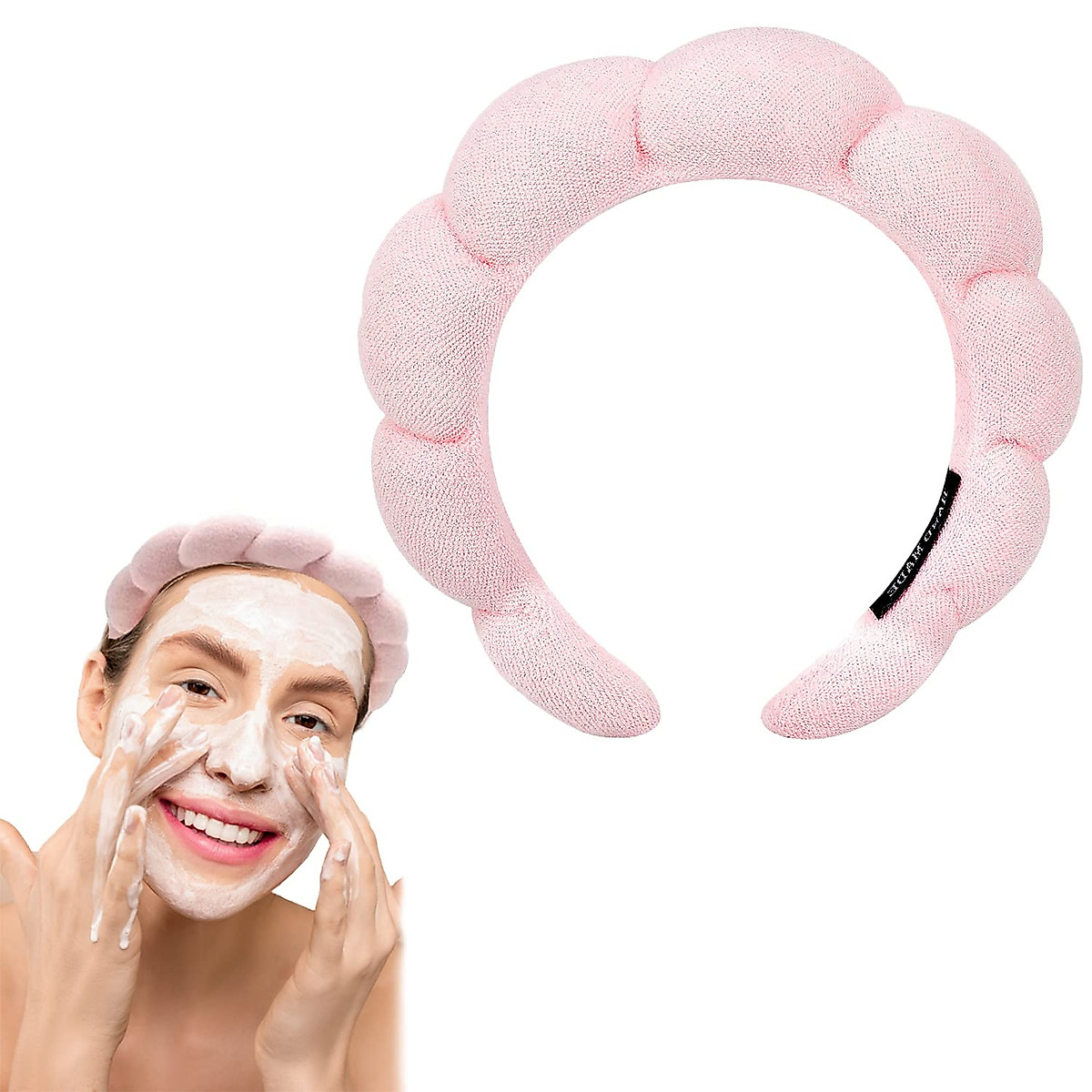 HATAK Makeup Headband, Bubble Headband for Washing Face, Spa Headband for Women, Puffy Headband for Washing Face (C)