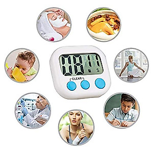 VARWANEO 2PCS Digital Kitchen Timer Multifunctional Kitchen Baking Large-Screen Digital Reminder Counting Down Electronic Timer