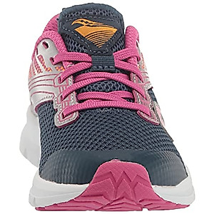 Saucony Axon Sneaker, Navy/Pink, 11.5 Wide US Unisex Big_Kid
