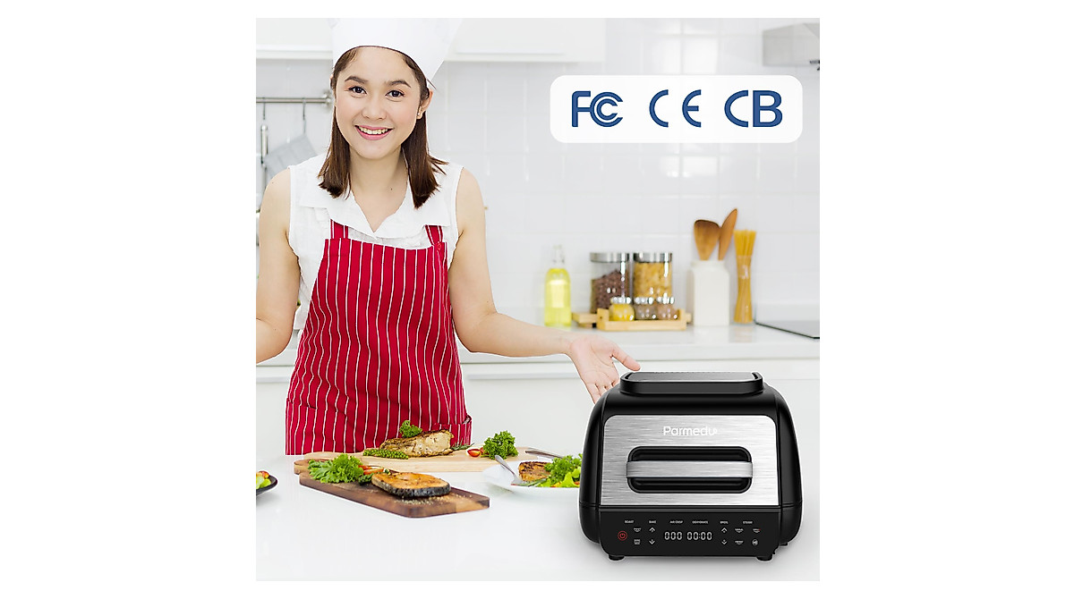 Parmedu 12-in-1 Smokeless Indoor Grill - 1800W Power