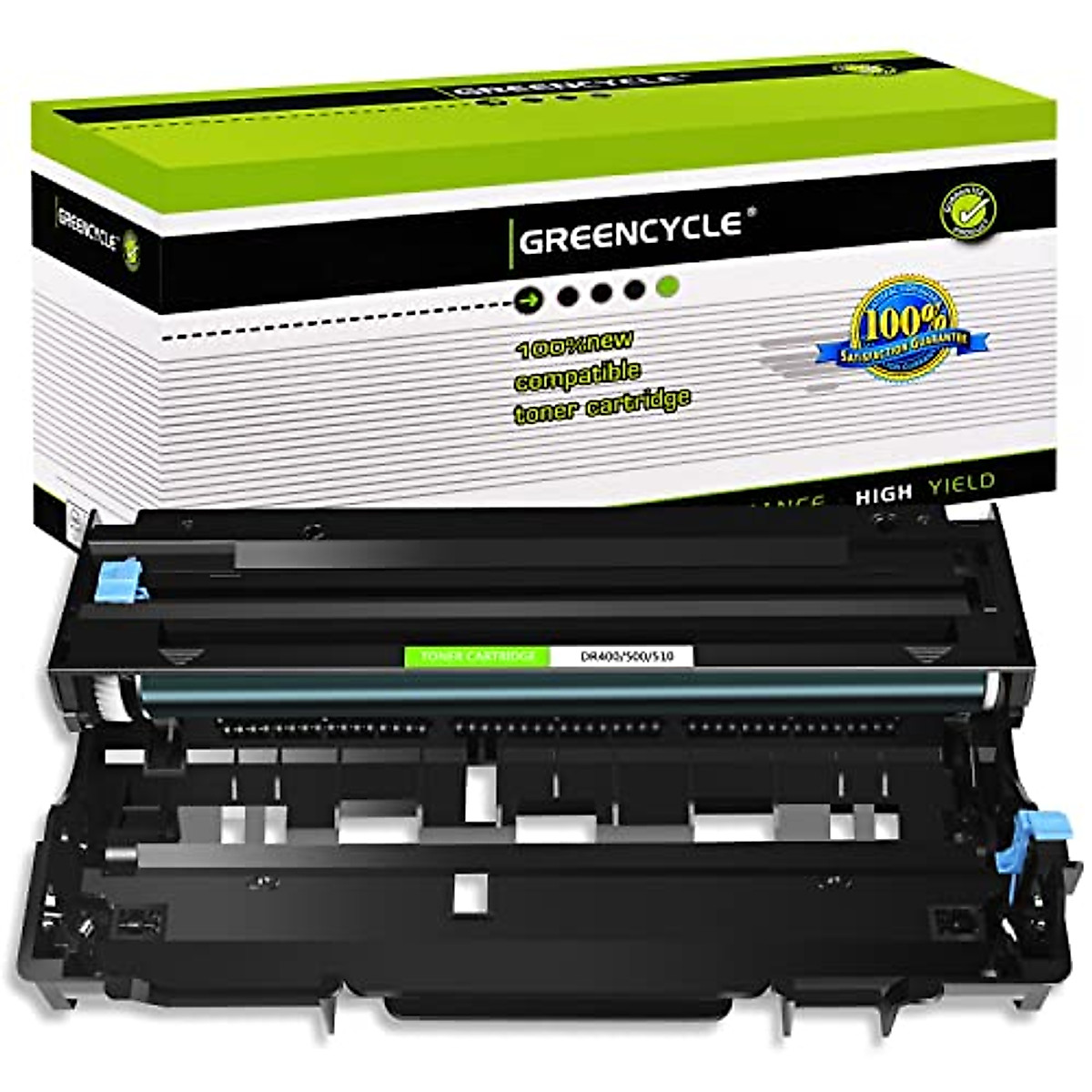 GREENCYCLE Compatible Drum Unit Replacement for Brother DR400 DR-400 to use with DCP-1200 HL-1240 MFC-8300 MFC-9750 MFC-9800 Intellifax 4100 4750 5750 Printer (Black,1-Pack)
