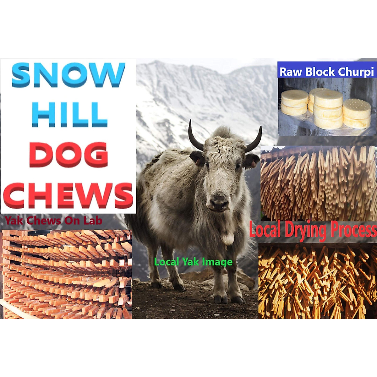 Snow Hill Himalayan Golden Yak Cheese Dog Chews X-Monster 10-12 Oz/10-11 in Organic Yak Cheese Dog Treats