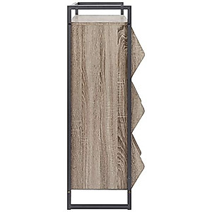 Signature Design by Ashley Maccanet Shoe Rack with Storage Cubbies, Brown