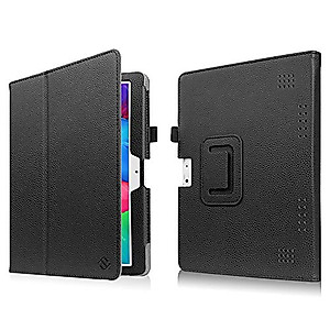 Fintie Case for ZONKO K105 10.1, MEIZE 10, Dragon Touch Notepad K10 / Max10 10.1 Tablet, Premium PU Leather Stand Cover for Lectrus, Victbing, Hoozo, Winsing 10 Android Tablet, Black