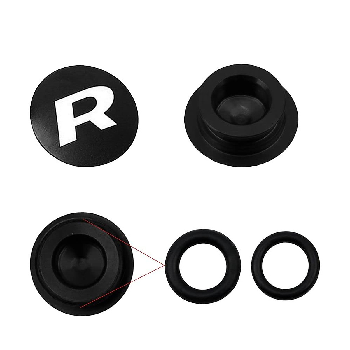 HomeSoGood 2Pcs Bike Crank Dust Caps, Aluminum Alloy Bicycle Teeth Plate Crank Cover Mountain Road Bike Crankset Plug Screw(2Pcs,Black)