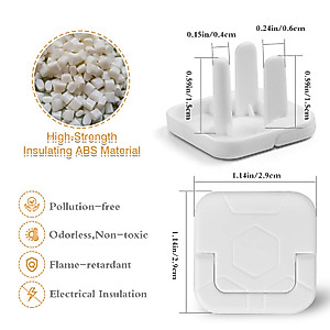 55 Pack Outlet Plug Covers Baby Proofing Plug Protector Electrical Safety Outlet Covers (3-Prong White)