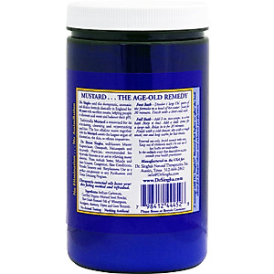 Dr. Singha's Mustard Bath Salts - 28 oz Herbal & Essential Oil Blend for Detoxifying Bath Soak, Toxin Elimination, Sore Muscles, Stress Relief, Restless Nights - Made in The USA