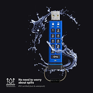 iStorage datAshur PRO 4 GB | Encrypted USB Memory Stick | FIPS 140-2 Level 3 Certified | Password Protected | Dust/Water Resistant