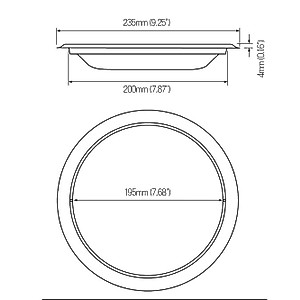 CLAIRLA - Simple Trash Grommet for Kitchen countertop with Auto Cover, Built-in Polished Stainless Steel Grommets 7.7"(200mm) countertops Garbage can Door Chute Hole Drawer