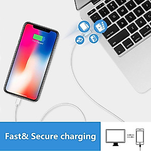 [Apple MFi Certified] iPhone Charger, Veetone 2 Pack 6FT Lightning to USB Fast Charging Data Sync Transfer Cord & Dual Port USB Wall Charger Plug Compatible with iPhone 12/12 Pro/11/XS/XR/X 8 7 6/iPad