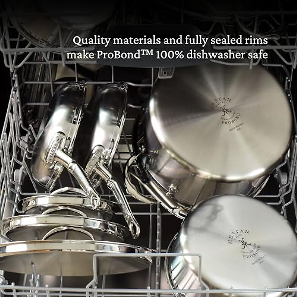 Hestan - ProBond Collection - TITUM 100% Triple Bonded Nonstick Stainless Steel Frying Pan, Induction Cooktop Compatible, Made without PFOAs (12.5-Inch)