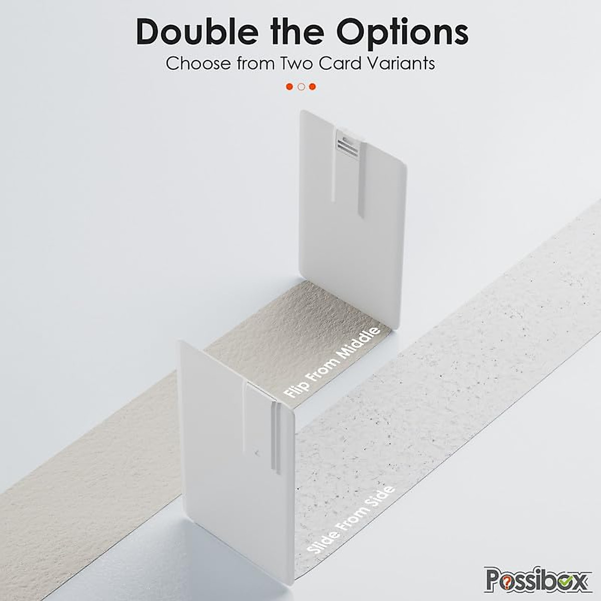 Possibox Custom Credit Card USB Flash Drive 512MB Imprinted with Your Logo - as Promotional Gift - Bulk - Customizable 200 Pack