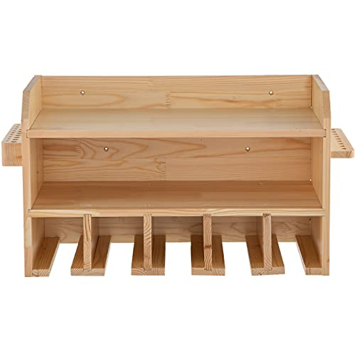 VEVOR Drill Charging Station, Power Tool Charging Station, 5 Drill Hanging Slots Drill Charging Station, 2-Shelf Cordless Drill Storage, Wall Mounted Power Drill Tool Storage Organizer Wooden