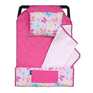 Wildkin Lunch Box Bag Bundle with Modern Nap Mat (Butterfly Garden)