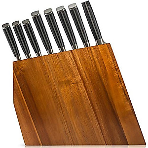 CUTLUXE 4 Pcs Steak Knife Set & 8 Pcs Knife Block Set– Forged High Carbon German Steel – Full Tang & Razor Sharp – Ergonomic Handle Design – Artisan Series