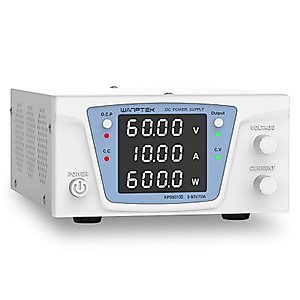 DC Power Supply Variable, Bench Power Supply with Encoder knob, Adjustable Switching Power Supply with OCP Switch, Variable Power Supply with Output Enable/Disable Button (0-60V 0-10A)