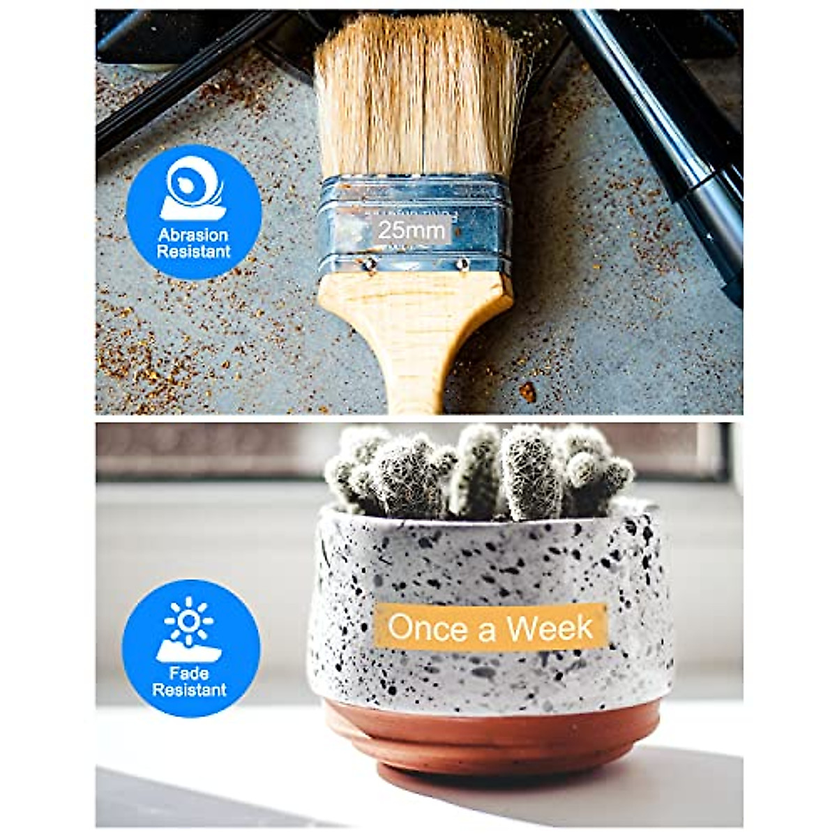 10 Pack, MarkDomain Compatible Label Tape Replacement for Brother 12mm 0.47 Inch TZe Color Laminated Tape, for P Touch PT D210 Label Maker, White on Green/Pink/Grey/Gold/Blue/Red/Blue/Yellow/Orange