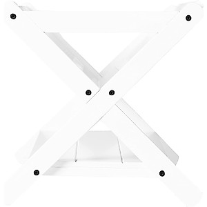 Lipper International Kids' Book Caddy with Shelf, White