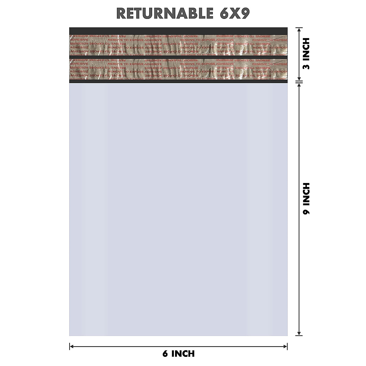 EIt White Returnable Poly Mailers, 100 Pack, Small Business Packaging Supplies,Shipping Bags, Shipping Envelopes, Strong Self-Seal Tear-resistant (6X9 100PC)