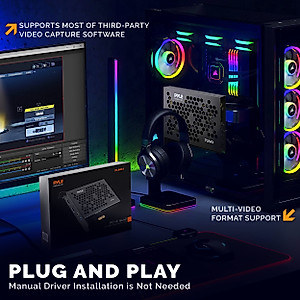 Pyle Live Gamer HDMI 4K Live Record and Stream, Multi Video Format Support, Audio-VideoLine in/Out, Super High Speed, Real Time Gameplay, Conference Live Broadcast, PCI-E Gen2 - PLINK4