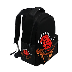 SUABO Laptop Backpack, Basketball College Students Bookbags Computer Notebooks Backpack Travel Hiking Daypack One Size