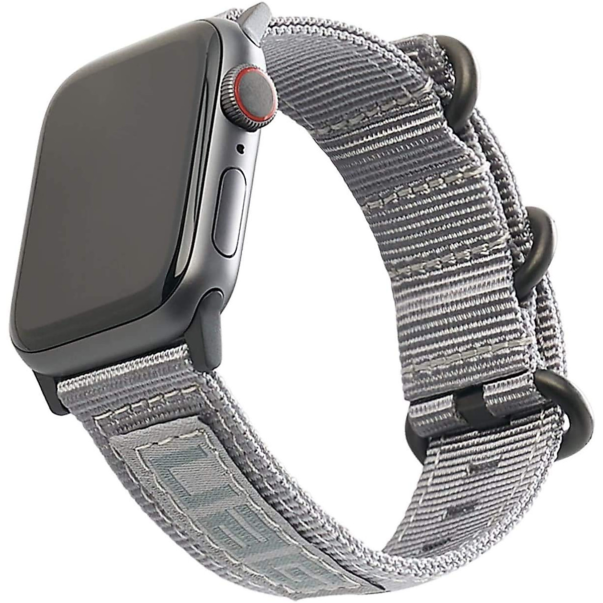 URBAN ARMOR GEAR UAG Compatible Apple Watch Band 42mm/41mm/40mm, iWatch Series 10/9/8/7/6/5/4/SE 2/SE, High Strength Nylon Weave Replacement Strap, Nato Grey