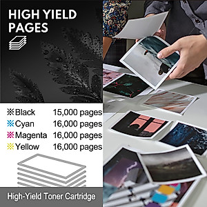 650A Toner Cartridges 4 Pack CE270A CE271A CE272A CE273A Replacement for HP 650A Toner Color Enterprise CP5525 CP5525dn CP5525n CP5525xh M750dn M750n M750xh Printer (Black/Cyan/Magenta/Yellow)