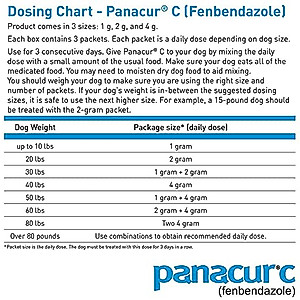Panacur C Canine Dewormer, Net Wt. 12 Grams, Package Contents Three, 4 Gram Packets (4-(Pack))