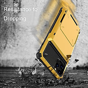 MuZiFei Galaxy S9 Plus Wallet Case Card Holder ID Slot Scratch Resistant Dual Layer Protective Bumper Rugged TPU Rubber Armor Hard Shell Cover Phone Cases for Samsung Galaxy S9+ Plus,Yellow